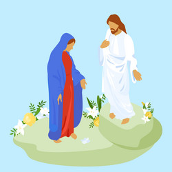 Mary And Martha Clipart Of Flowers