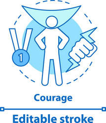 Courage concept icon Royalty Free Vector Image