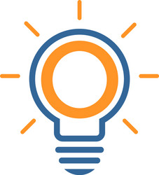 Light bulb logo or lighting company Royalty Free Vector