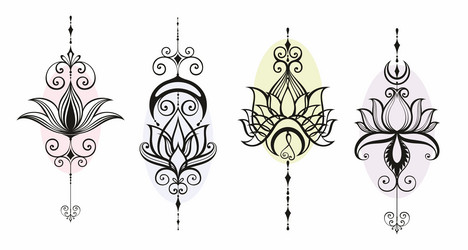 Simple Lotus Flower Tattoo Designs