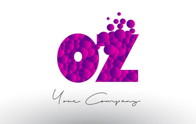 Creative colorful letters oz o z logo Royalty Free Vector