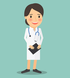 Mother took her girl to see the doctor Royalty Free Vector