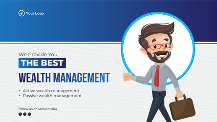 Wealth management services banner design template Vector Image