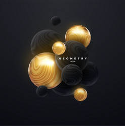 Abstract background with 3d spheres cluster Vector Image