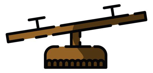 Kids see saw on a white background Royalty Free Vector Image