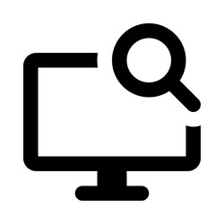 Search for monitor options and settings easily Vector Image