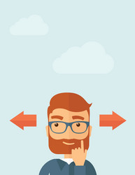 Thinking and choosing between different choices Vector Image