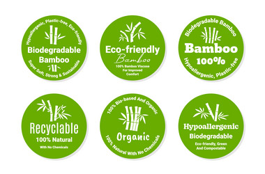 Biodegradable product package label or emblem Vector Image