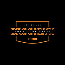 Brooklyn writing design suitable for screen Vector Image