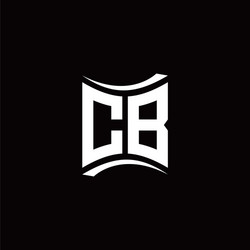 Cb initial letter logo design modern template Vector Image