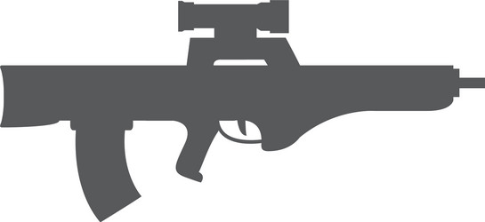 Firearms a in flat style automatic rifle Vector Image