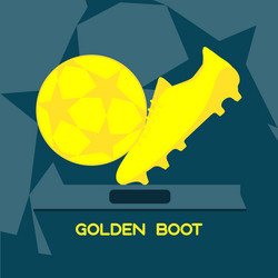 Golden boot soccer reward Royalty Free Vector Image