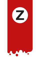 Russia flag with letter z Royalty Free Vector Image