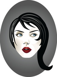 Mysterious woman eyeglasses Royalty Free Vector Image