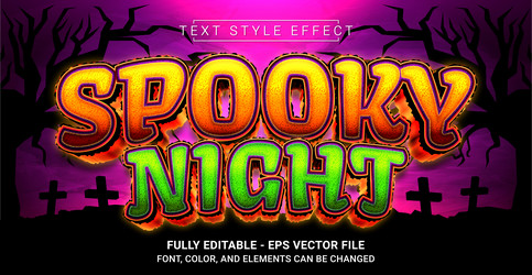 Horror tragedy text style effect editable graphic Vector Image