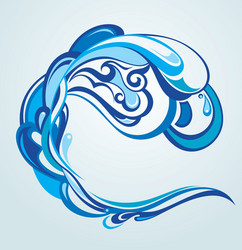 Water splashes collection Royalty Free Vector Image