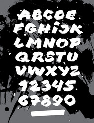 Retro calligraphy hand lettering font alphabet Vector Image