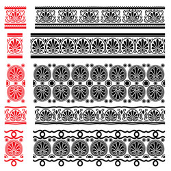 Medieval floral border set Royalty Free Vector Image