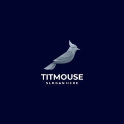 Logo titmouse silhouette style Royalty Free Vector Image