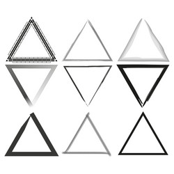 Brush triangles concept art ink paint Royalty Free Vector
