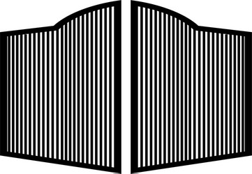 Open gate logo Royalty Free Vector Image - VectorStock