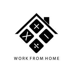 Work from home logo Royalty Free Vector Image - VectorStock