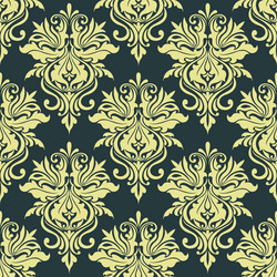 Vintage floral damask pattern Royalty Free Vector Image