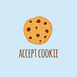 Accept cookies text protection of personal Vector Image
