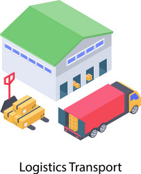 Cargo container loading Royalty Free Vector Image
