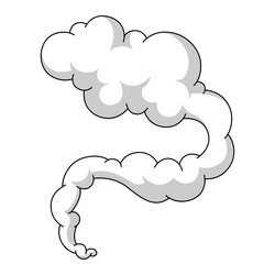 Cartoon of smoke comic image Royalty Free Vector Image