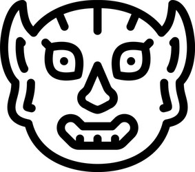 Horror mask Royalty Free Vector Image - VectorStock