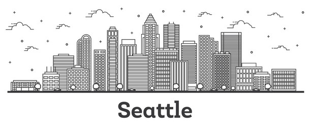 Seattle Skyline Outline Vector Images (over 110)