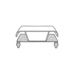 Dining table line art design template symbol Vector Image