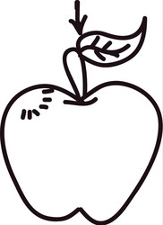 Apple Uncolored Vector Images (43)
