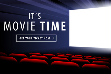 Movie cinema screen background template Royalty Free Vector