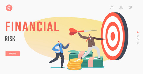 Risk management landing page template high Vector Image