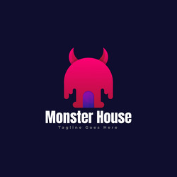 Monster lab logo template design Royalty Free Vector Image