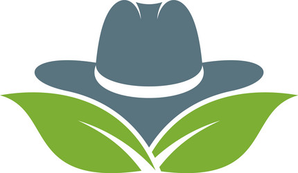 Nature hat logo design creative Royalty Free Vector Image