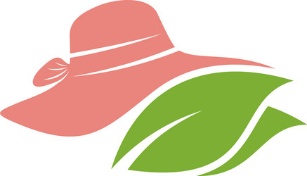 Nature hat logo design creative Royalty Free Vector Image