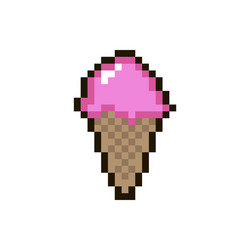 Pixel ice cream set image for 8 bit game assets Vector Image