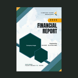 Company annual financial report design template Vector Image