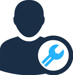 Tool fix and repair logo icon design Royalty Free Vector