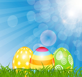 Happy easter spring holiday background Royalty Free Vector