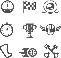 Full face helmet and checkered flag Royalty Free Vector