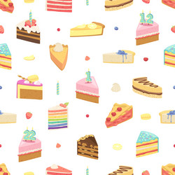 Sweet cake slices Royalty Free Vector Image - VectorStock