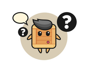 Cartoon safe box with question mark Royalty Free Vector