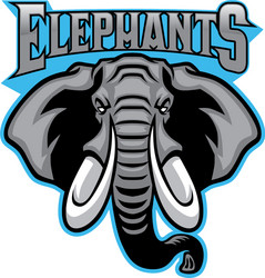 Elephant baseball mascot Royalty Free Vector Image