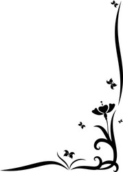 Corner Butterfly Border Designs