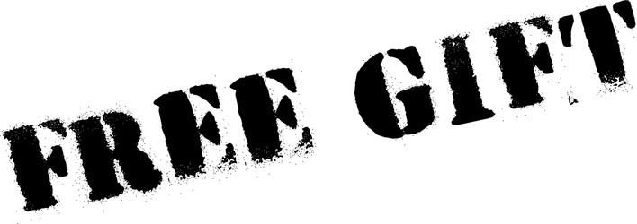 Free gift rubber stamp Royalty Free Vector Image