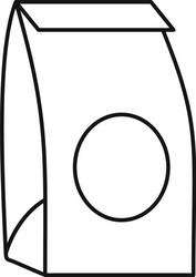 Paper packet icon flat style Royalty Free Vector Image